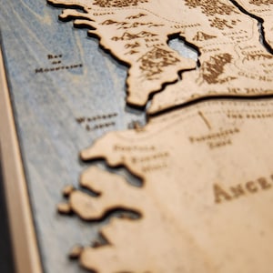 3D Wood Engraved Map From the World of Sabriel Map Old Kingdom Map - Etsy