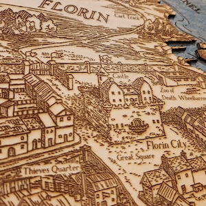 3D Wood Engraved Princess Bride Map - Etsy
