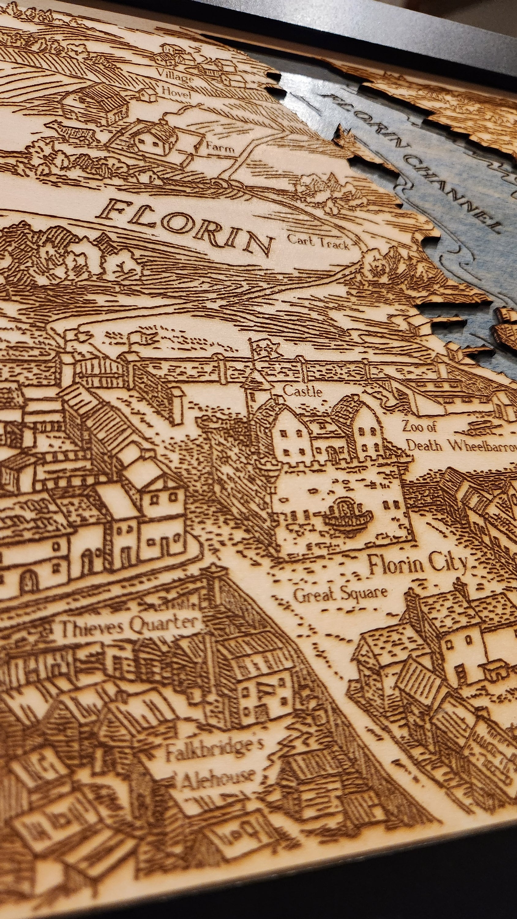 3D Wood Engraved Princess Bride Map - Etsy