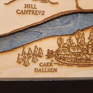 3D Wood Engraved Map of Prydain Chronicles - Etsy