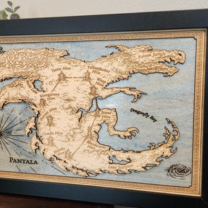 3D Wood Engraved Map of Pantala Wings of Fire Map - Etsy