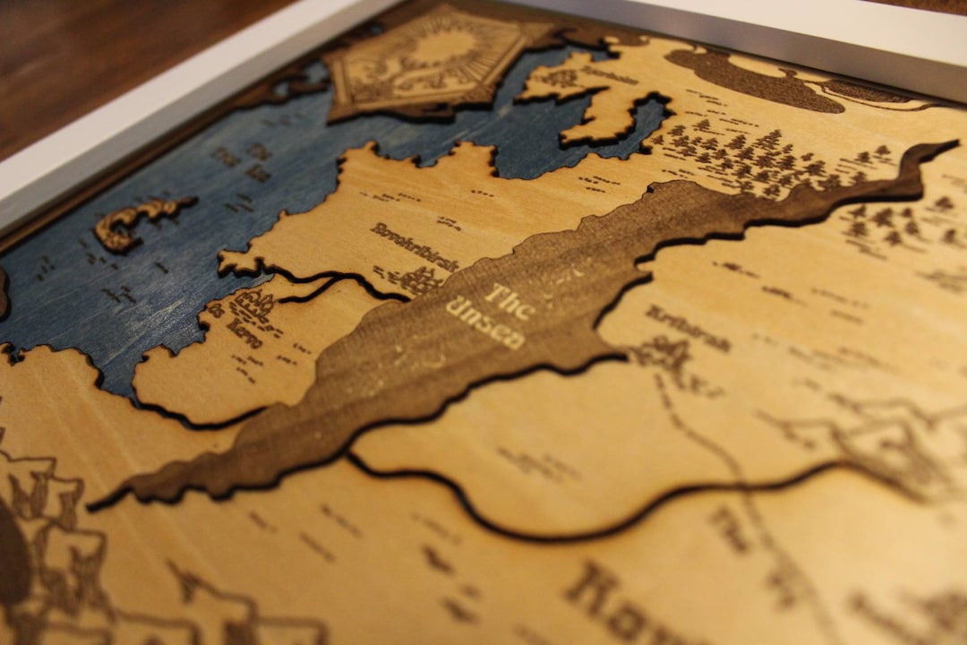 3D Wood Engraved Map From the World of Shadow and Bone - Etsy