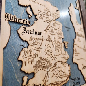 3D Wood Engraved Araluen Map Ranger Apprentice Map - Etsy