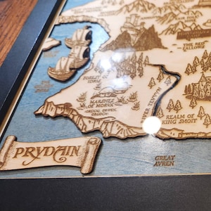 3D Wood Engraved Map of the World From the Kingkiller Chronicles Map - Etsy