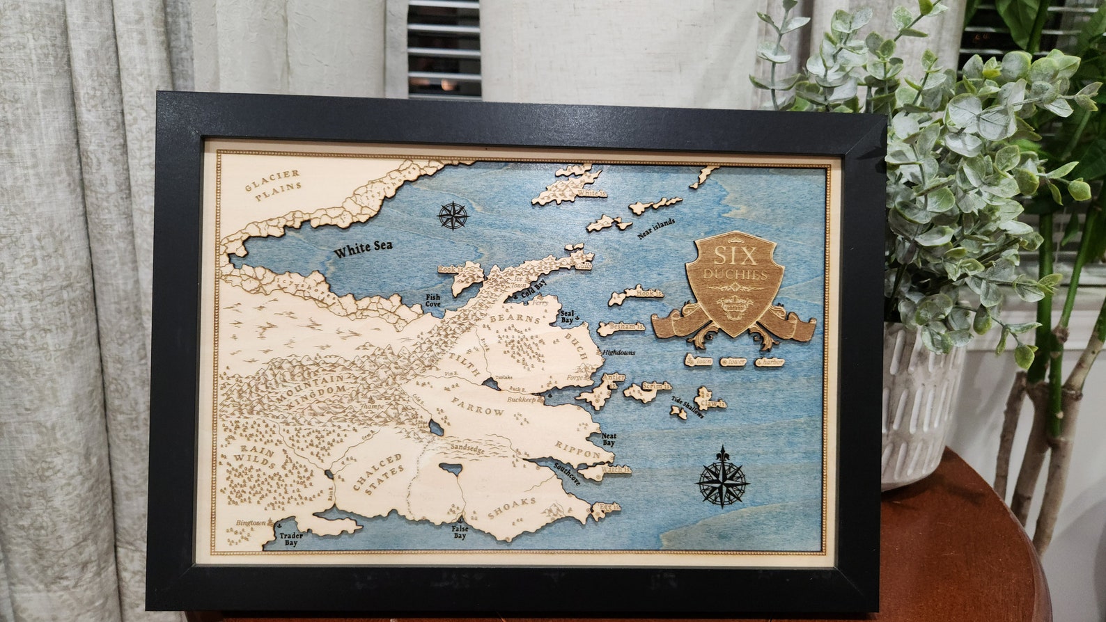 3D Wood Engraved Farseer Map Six Dutchies Map Assassin's Apprentice Map ...