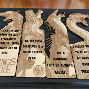 Wings of Fire Bookmarks Wooden - Etsy
