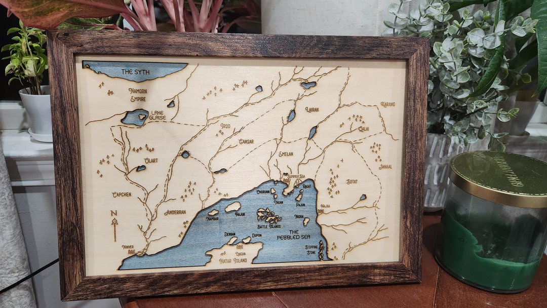 3D Wood Engraved Map From Circle of Magic Map Emelan Map - Etsy