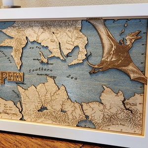 3D Wood Engraved Map of Pern - Etsy