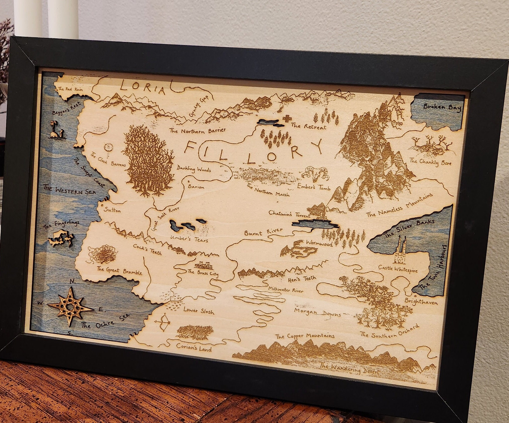 3D Wood Engraved Fillory Map Magicians Map - Etsy