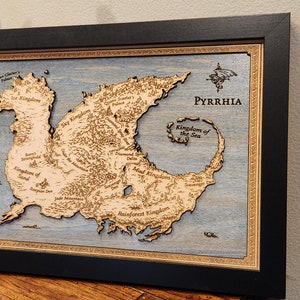 3D Wood Engraved Map of Pyrrhia Wings of Fire Map - Etsy