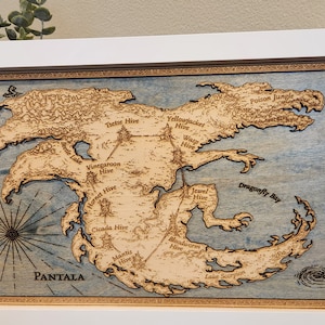 3D Wood Engraved Map of Pantala Wings of Fire Map - Etsy