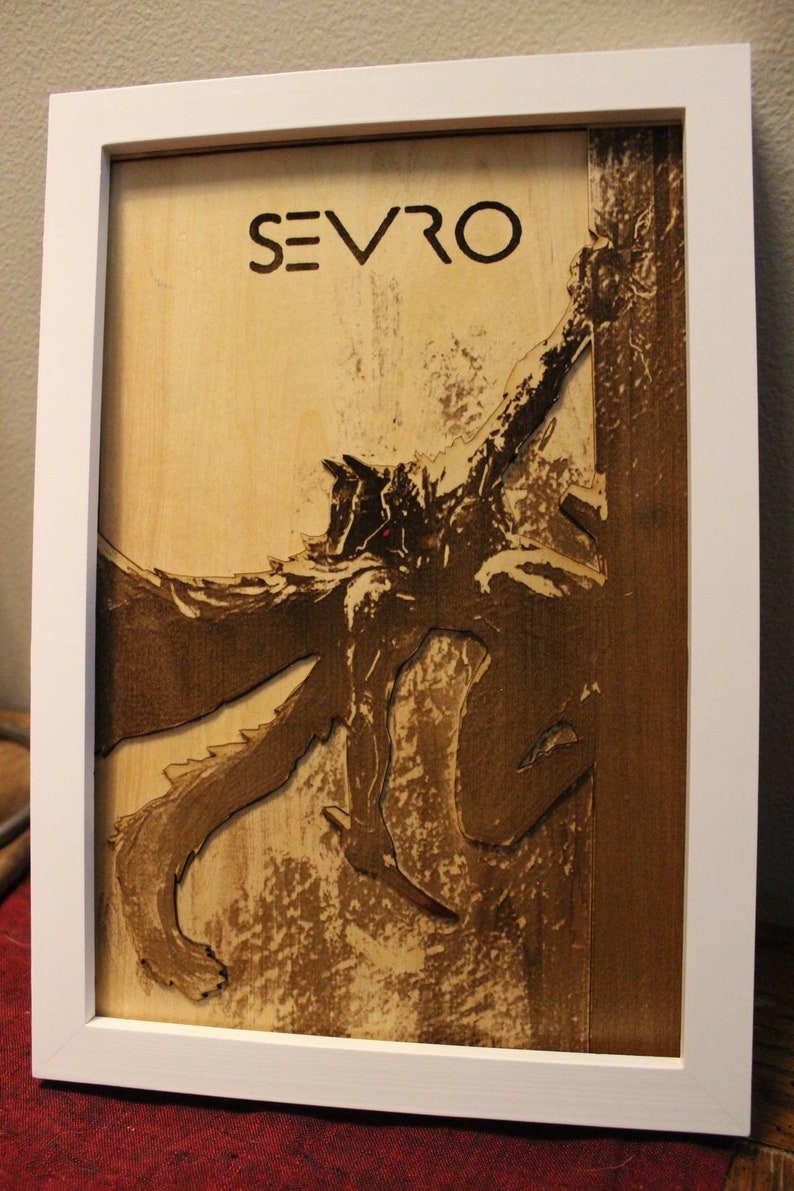 Wood Engraved Red Rising Graphic - Sevro - Etsy