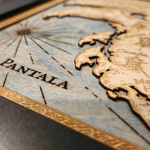 3D Wood Engraved Map of Pantala Wings of Fire Map - Etsy