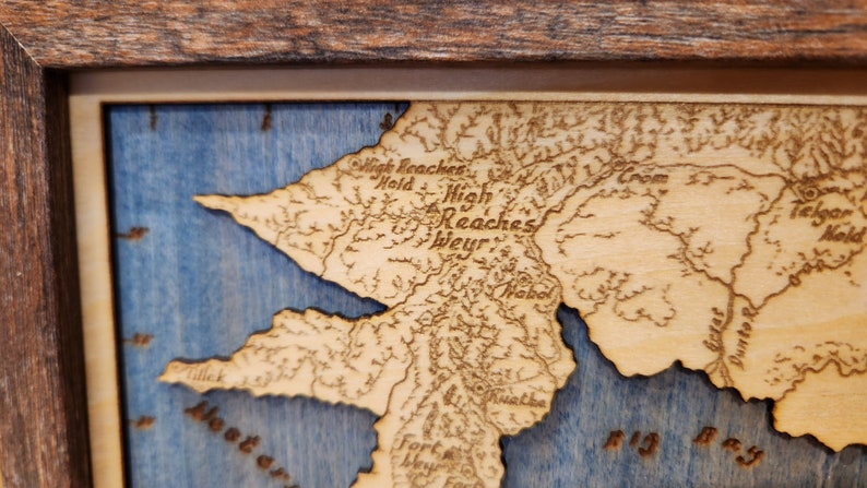 3D Wood Engraved Map of Pern - Etsy