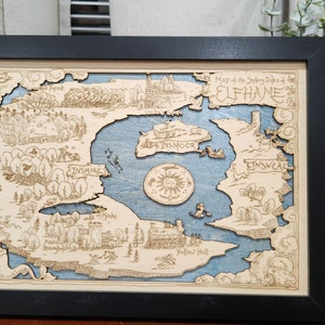 3D Wood Engraved Cruel Prince Map Elfhame Map - Etsy