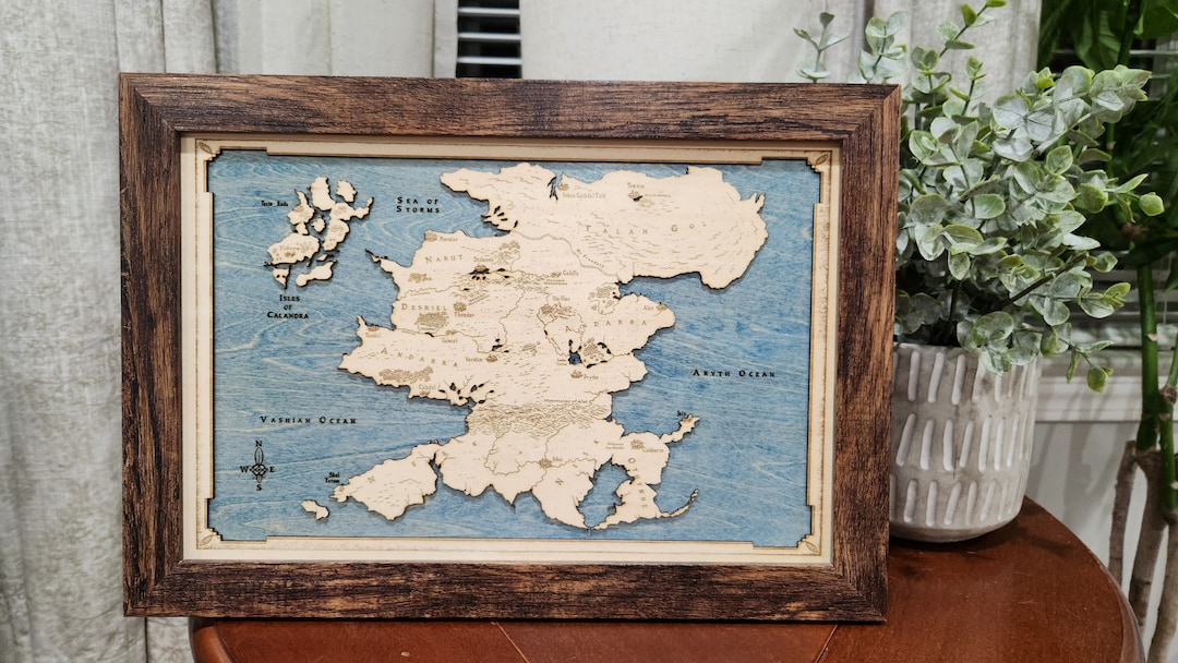 3D Wood Engraved Licanius Map the Shadow of What Was Lost Map - Etsy