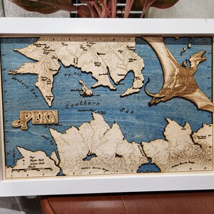 3D Wood Engraved Map of Pern - Etsy