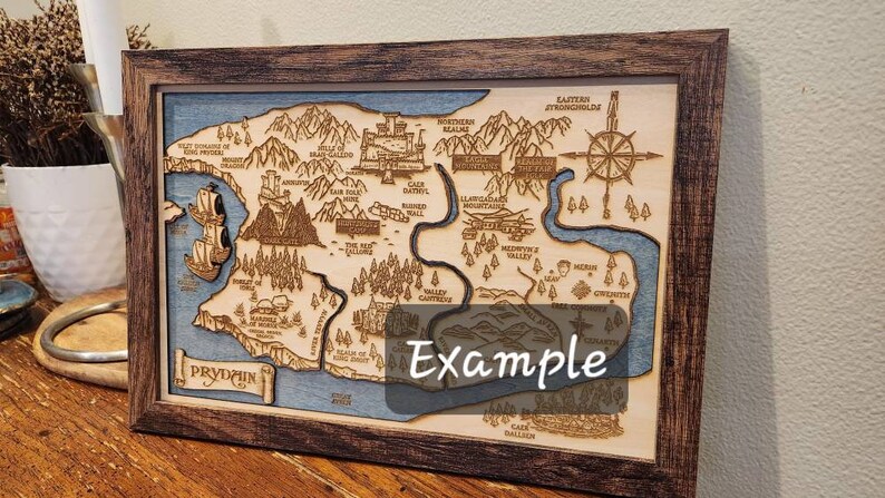 3D Wood Engraved Map of the World From the Kingkiller Chronicles Map - Etsy