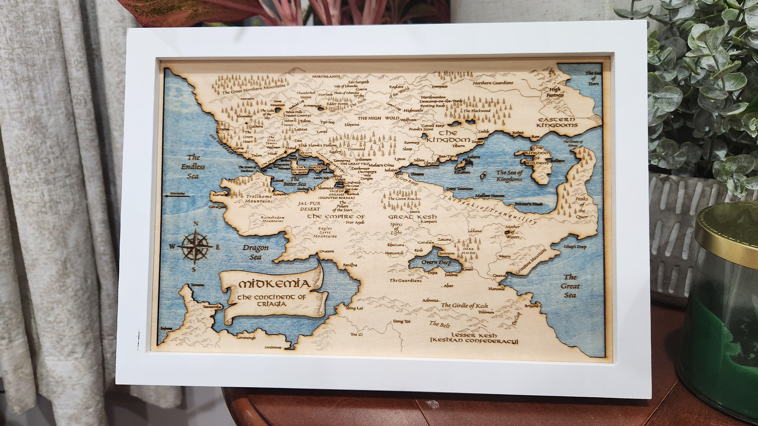 3D Wood Engraved Midkemia Map Riftwar Cycle Map - Etsy