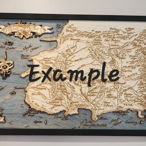 3D Wood Engraved Map of the World From the Kingkiller Chronicles Map - Etsy