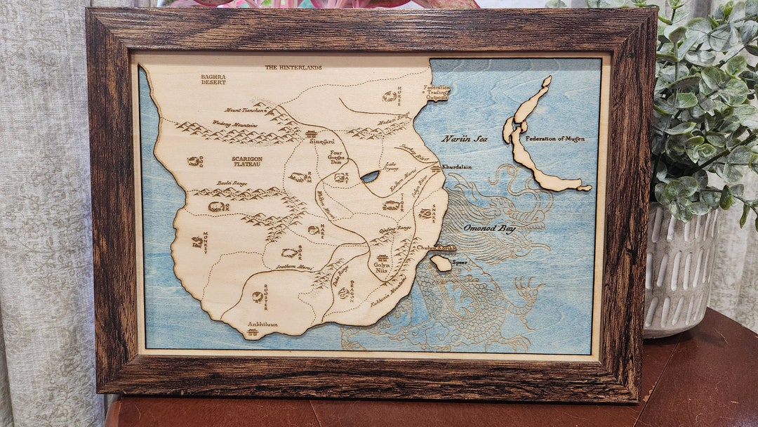 3D Wood Engraved Map of China From the Poppy War Map - Etsy