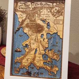 3D Wood Engraved Map of the World From the Kingkiller Chronicles Map - Etsy
