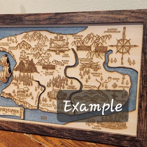3D Wood Engraved Fillory Map Magicians Map - Etsy