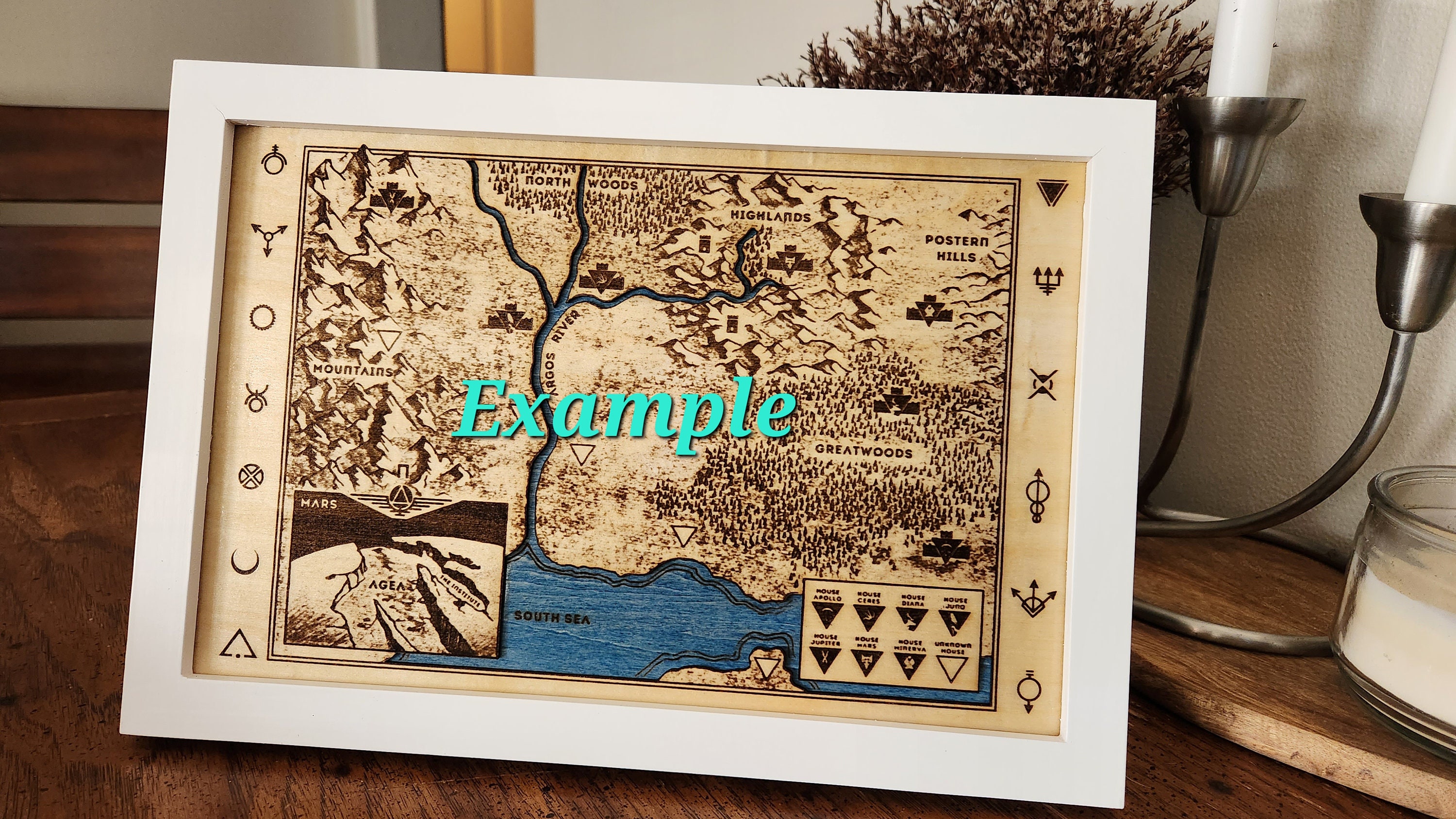 3D Wood Engraved Fillory Map Magicians Map - Etsy