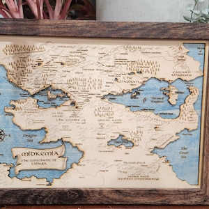 3D Wood Engraved Midkemia Map Riftwar Cycle Map - Etsy