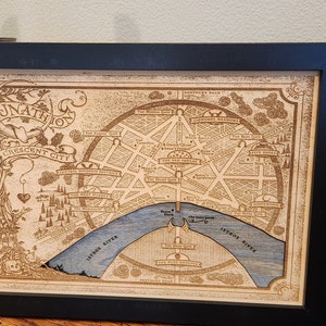 3D Wood Engraved Map of Crescent City Map Lunathion Map - Etsy