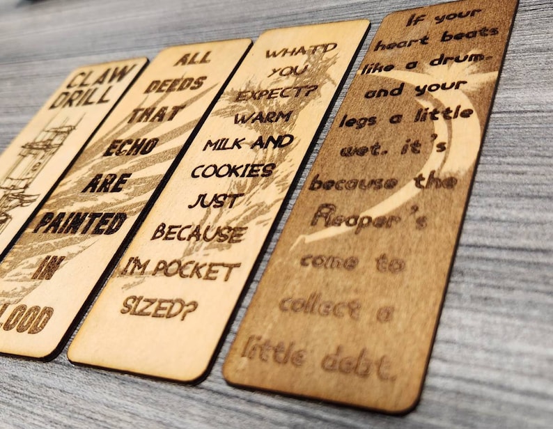 Red Rising Inspired Wooden Bookmarks - Etsy