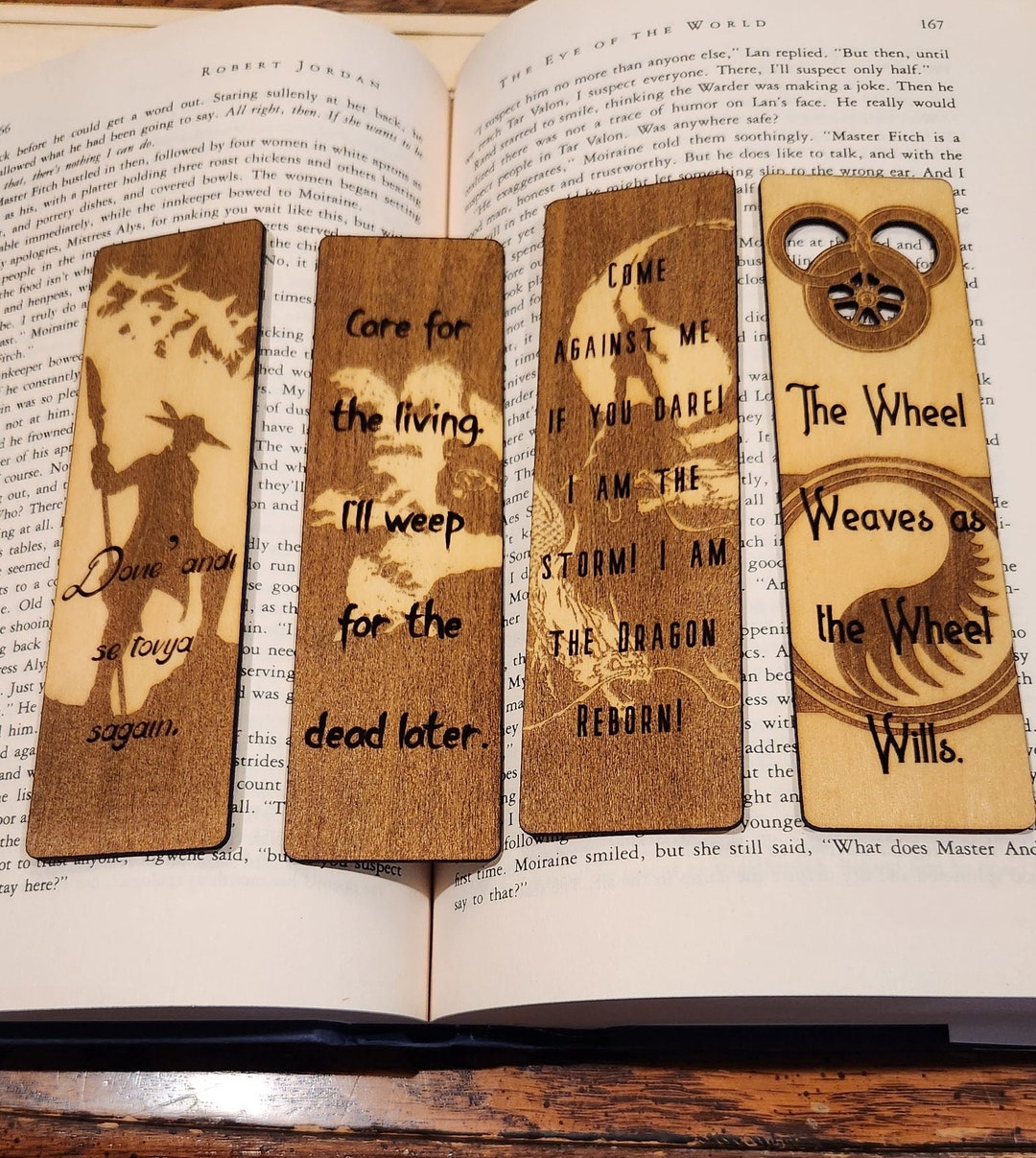 Wooden Wheel of Time Bookmarks Wot - Etsy