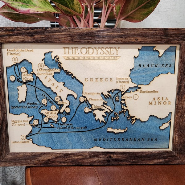 Wood Map of Greece - Etsy