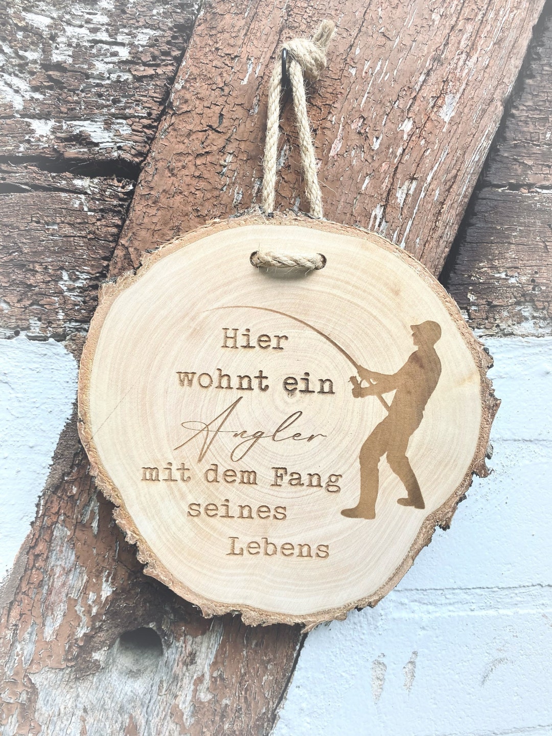 Angler Fisherman Front Door Door Sign Gift for Man Friend Dad Grandpa ...