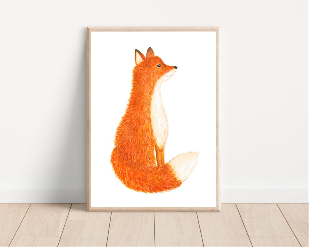 Fox Picture Children's Room DIN A4 Pictures Baby Room Boy Animal Poster ...