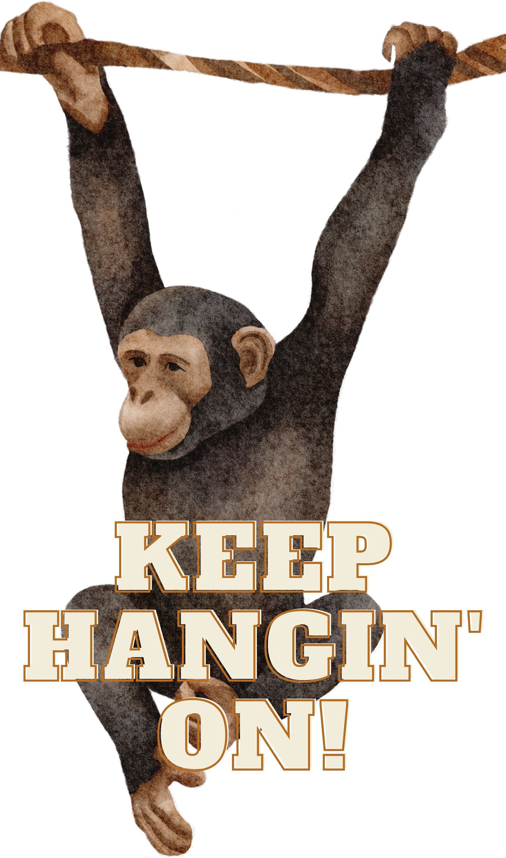 Keep Hangin on Monkey Printable - Etsy