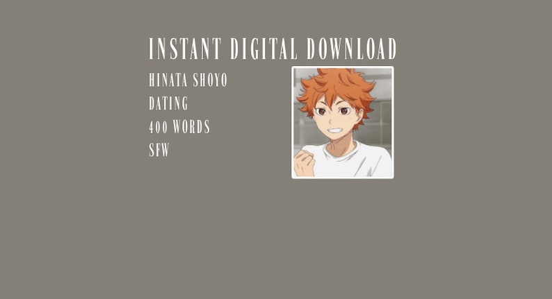 Hinata Shoyo | Downloadable Letter - Etsy