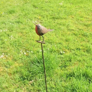 Robin on a Stick / Robins Appear When Loved Ones Are Near / Bird Stake ...