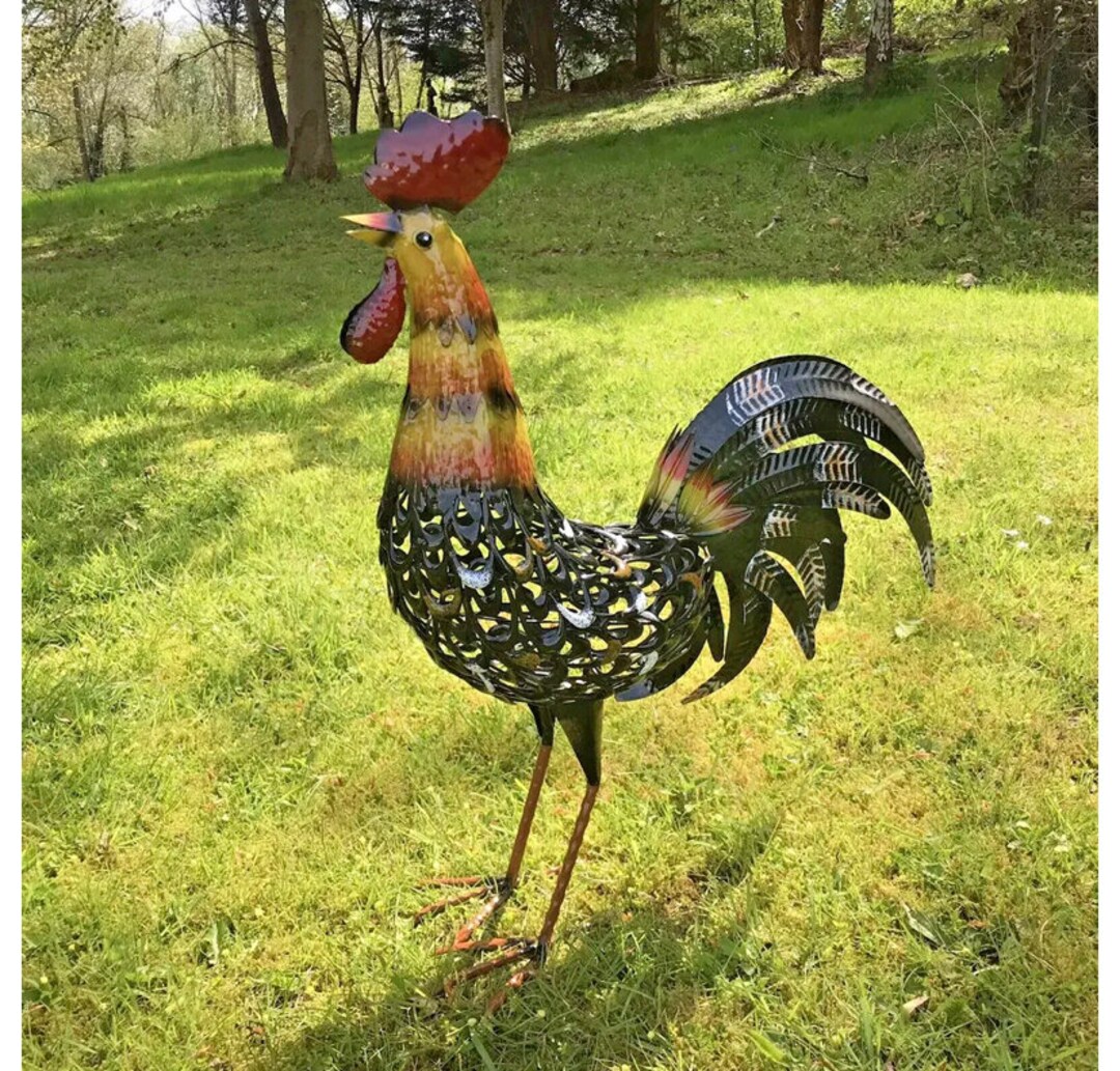 Cockerel Bird Rooster Garden Decor Birthday Gifts Ornaments Patio Lawn ...