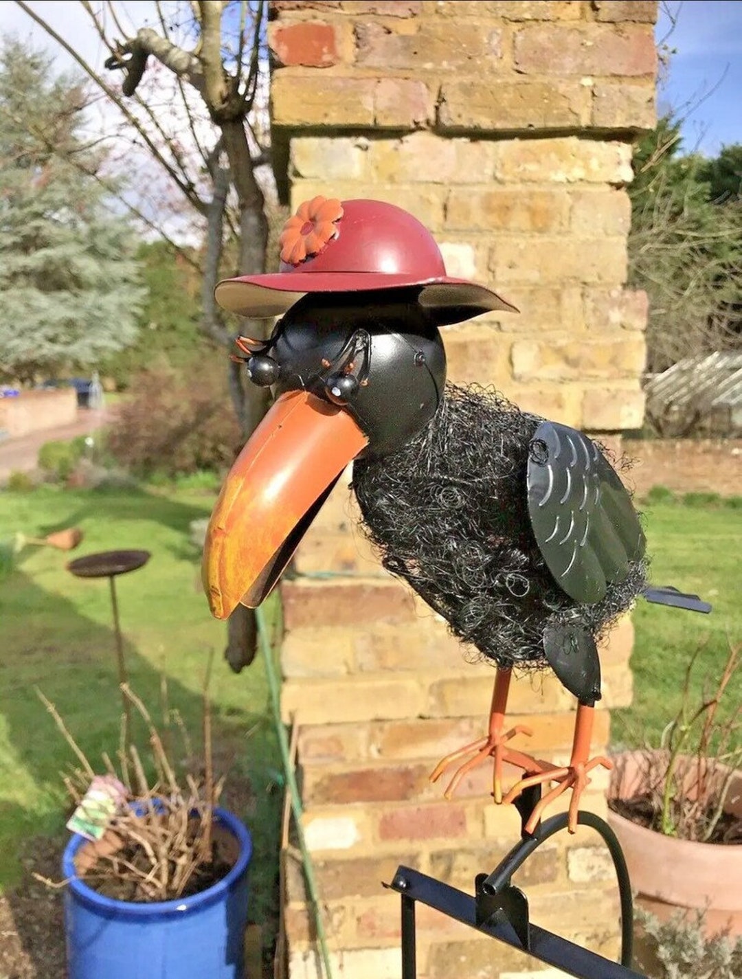 Rocking Crow Ornament / Bird Rocker Garden Decor Birthday Gifts ...