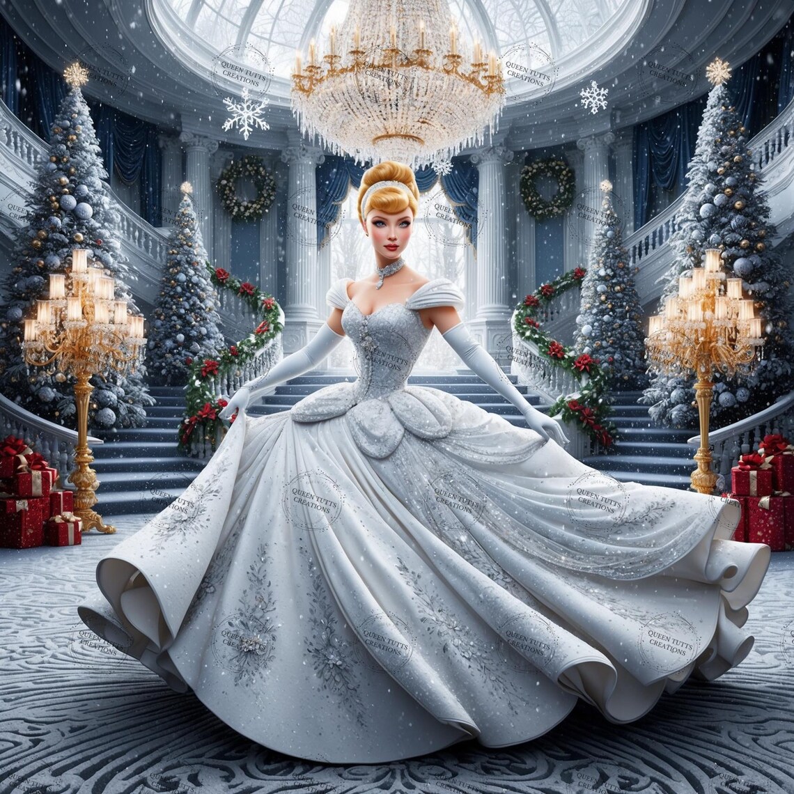 Digital Princess Wrap, Princess Wrap, Christmas Princess Wrap - Etsy