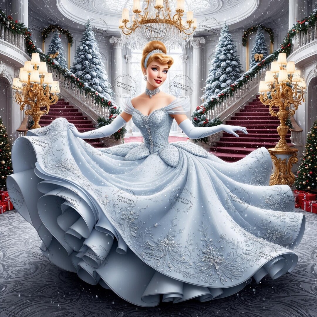 Digital Princess Wrap, Princess Wrap, Christmas Princess Wrap - Etsy