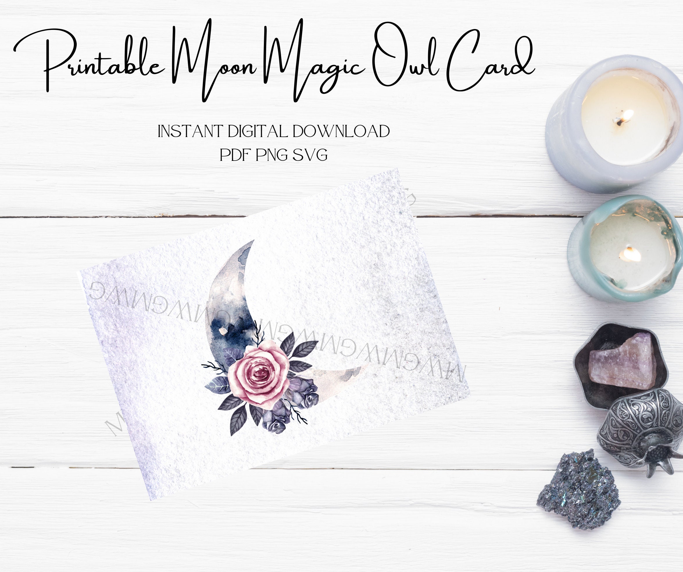 Printable Moon Magic Card, Digital Download - Etsy