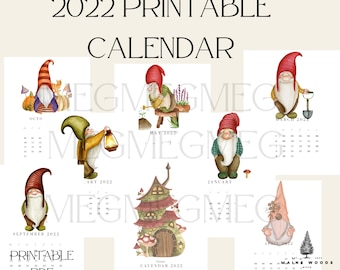 2022 Gnome Calendar - Etsy