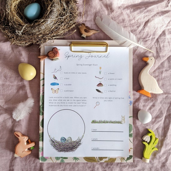 Spring Nature Journal Page Printable PDF Instant Download - Etsy