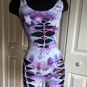 Gemstone Braided Tie Dye Romper (hoodie Not Included) / Festival Outfit ...