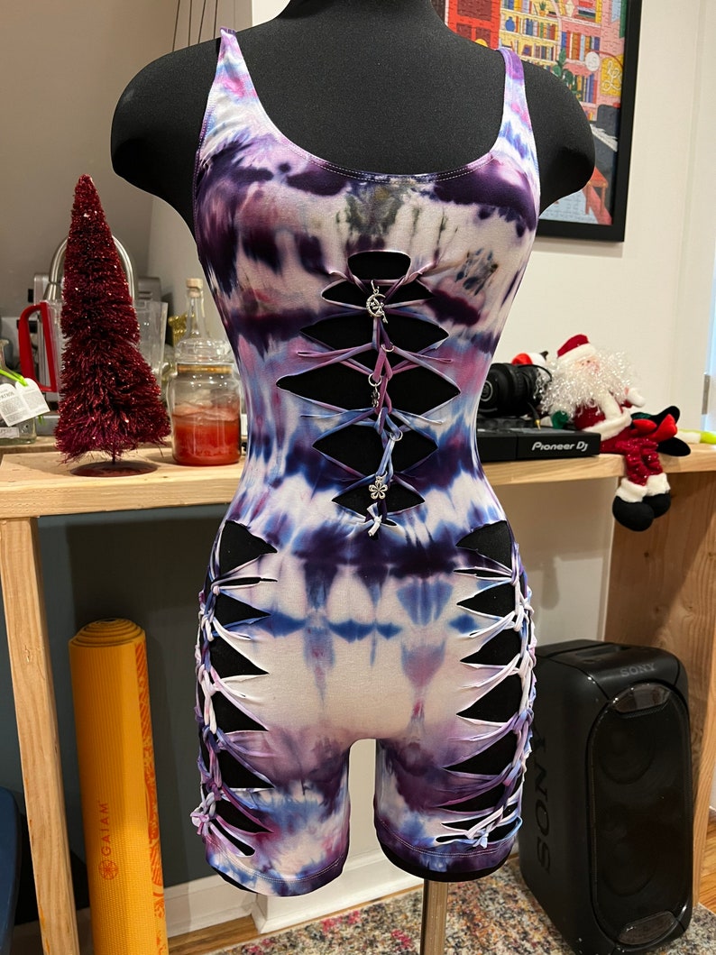 Gemstone Braided Tie Dye Romper hoodie Not Included / - Etsy