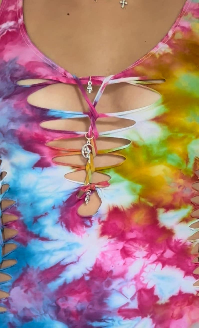 Braided Tie Dye Romper / Playsuit Festival/rave Outfit / - Etsy