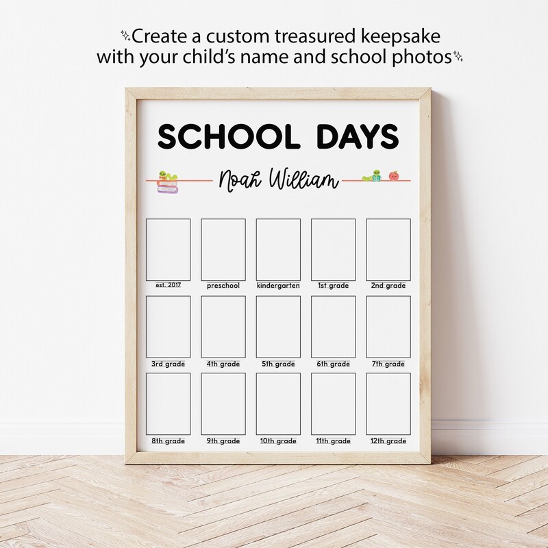 School Years Picture Frame - Etsy