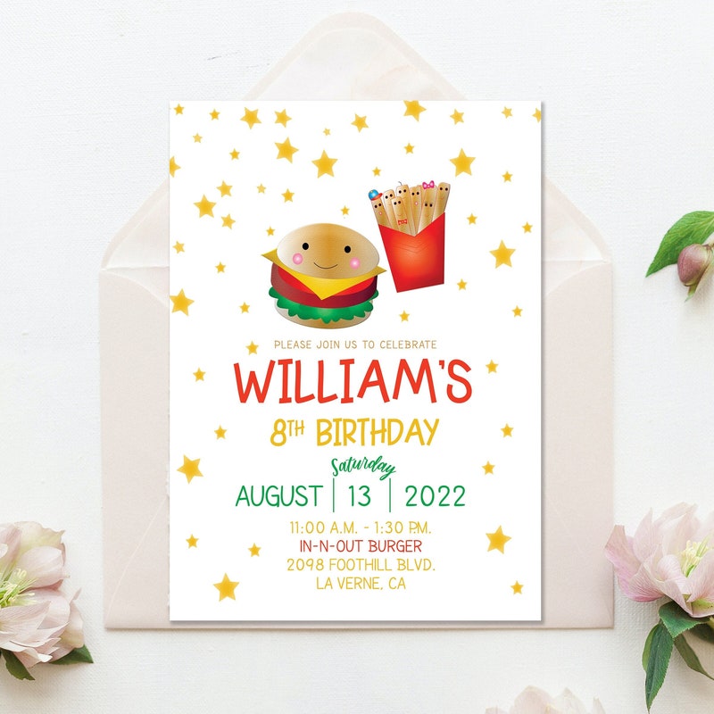 Mcdonalds Birthday Invitation - Etsy